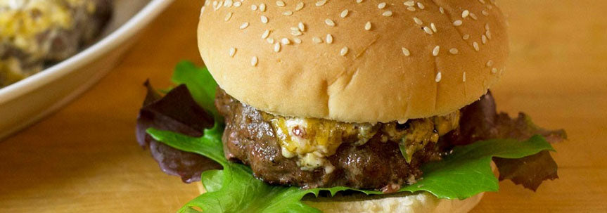 Cheddar Stuffed Burgers